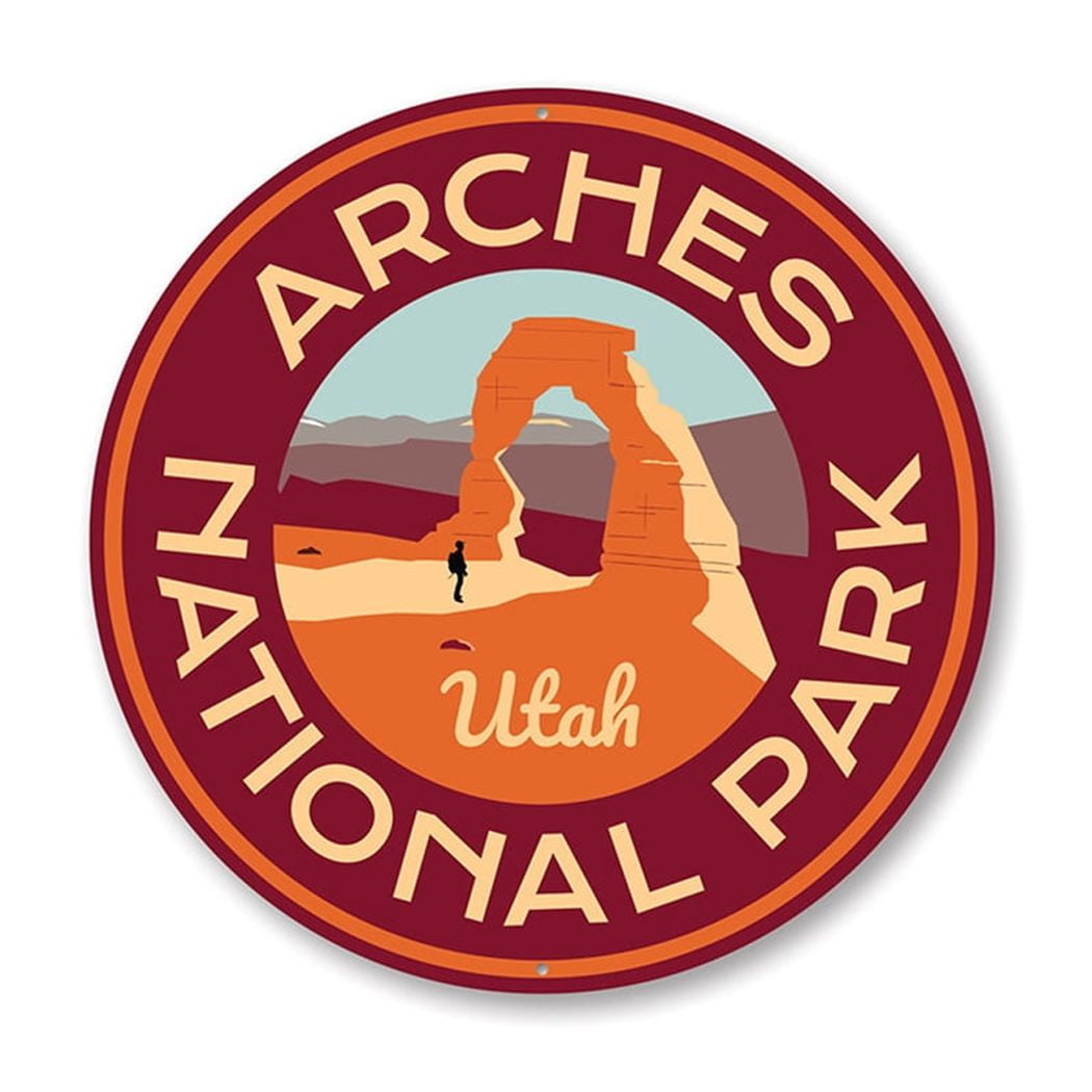 Arches Utah Park Sign, Arches National Park Sign, Park Aluminum Metal ...