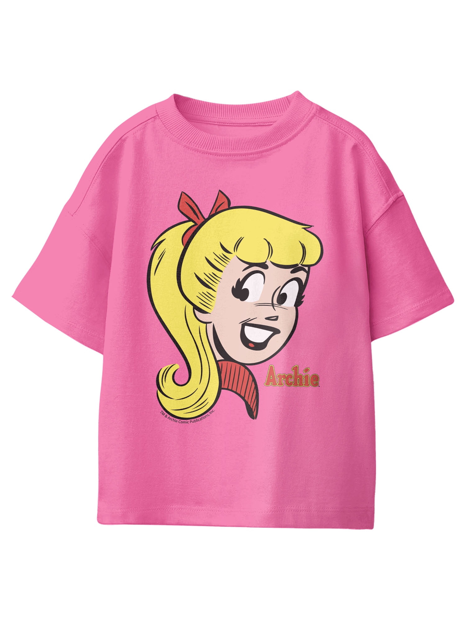 Archie Betty Big Face Graphic Youth Unisex Short Sleeve T-Shirt (Azalea ...