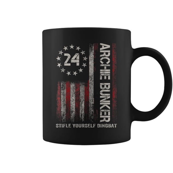 Archie Bunker 24 For President 2024 American Flag Coffee Mugs - Walmart.com