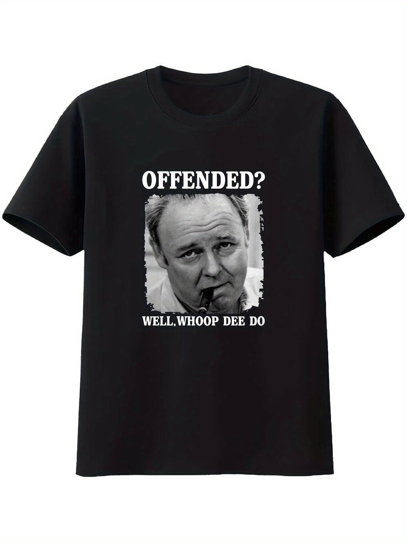 Archie Bunker 'Whoop Dee Do' Retro 70s TV Quote Men's Slim Fit Cotton T ...