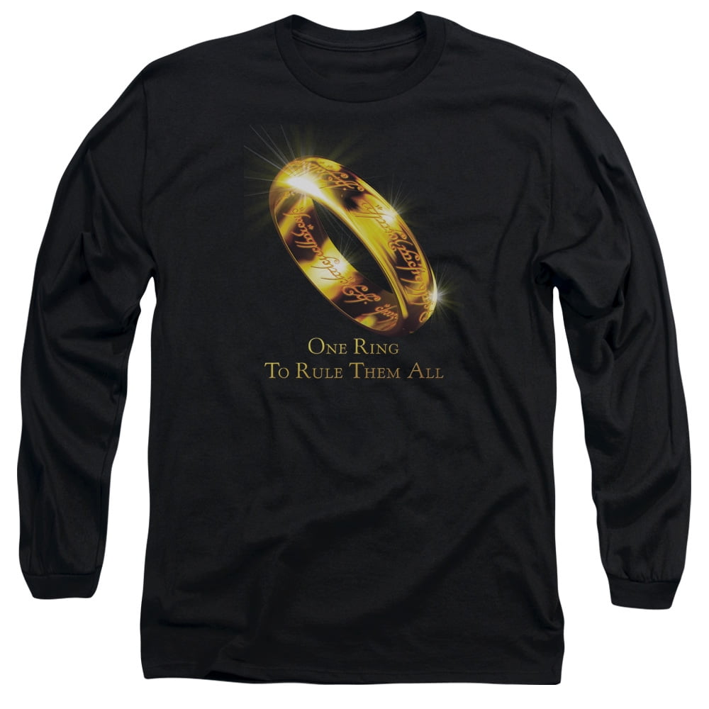 Lord Of The Rings Men's One Ring Long Sleeve Large Black - Walmart.com