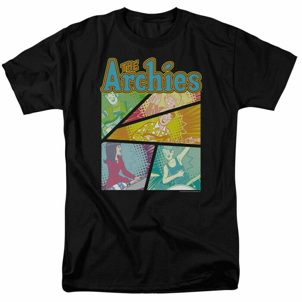 Archie Comics The Archies Colored T Shirt Licensed Comic Book Tee Black ...