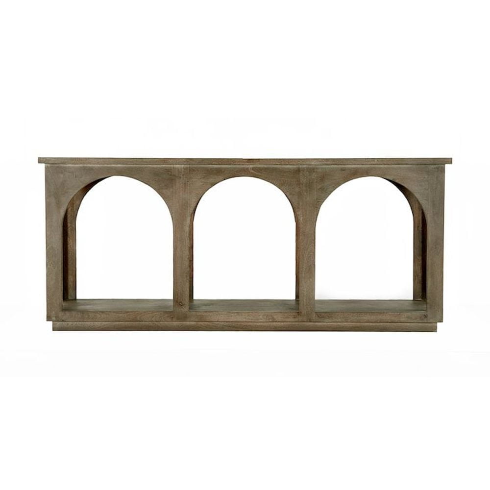 Archie Contemporary Console Table in North Creek Brown Solid Wood ...