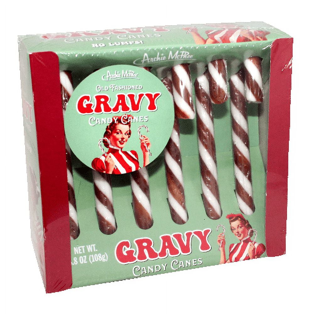 Archie McPhee Gravy Flavored Candy Canes - Walmart.com