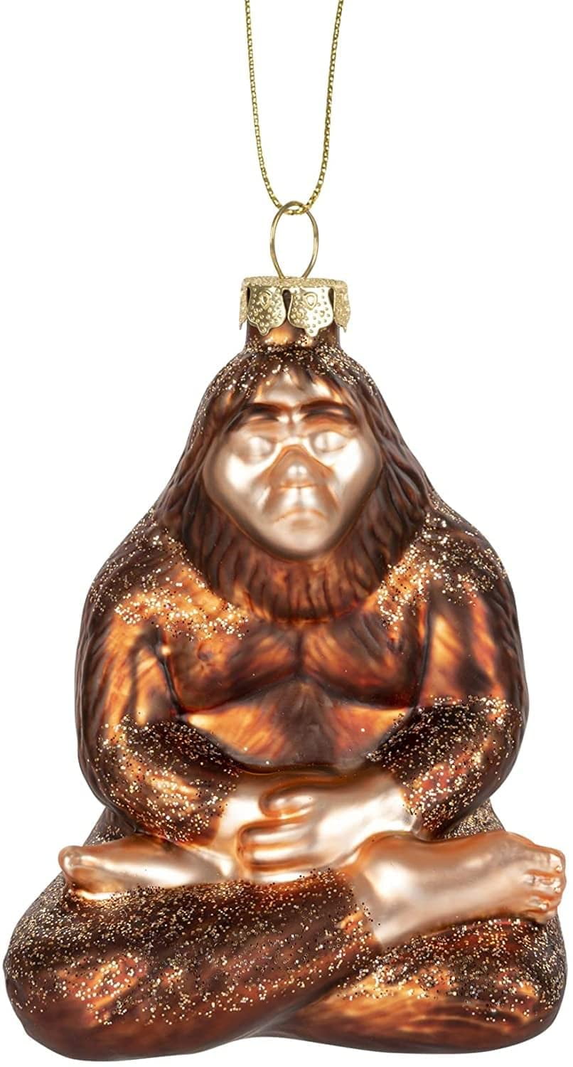 Archie McPhee Hand Blown Glass Enlightened Bigfoot Ornament - Walmart.com