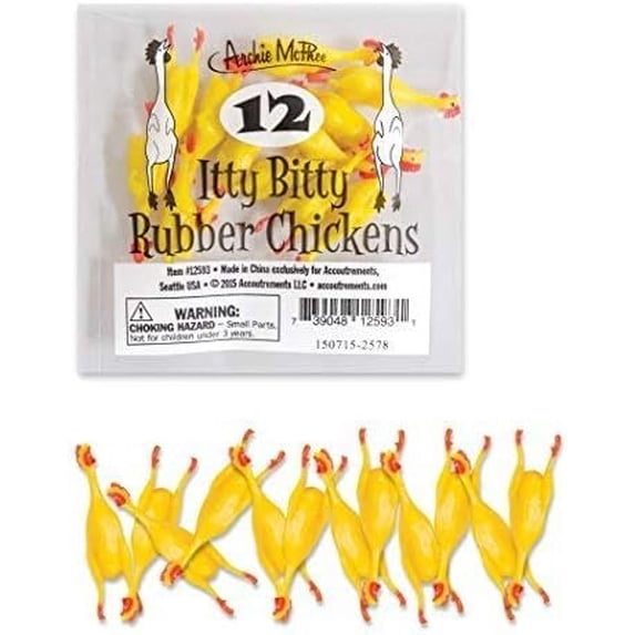 Archie McPhee Itty Bitty Rubber Chickens by Archie McPhee - Walmart.com