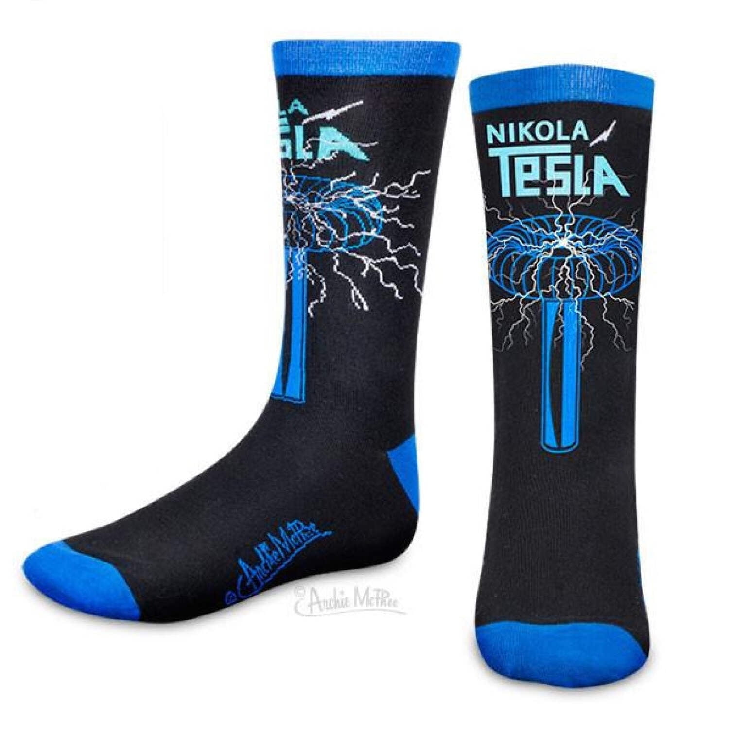 Archie McPhee Nikola Tesla Mens Crew Socks - Walmart.com