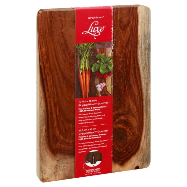Architec Gripperwood Sheesham Wood 10"x15" Cutting Board - Walmart.com