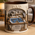 Architect Dad Accent Mug with Building Model & Drafting Tools, Father’s ...