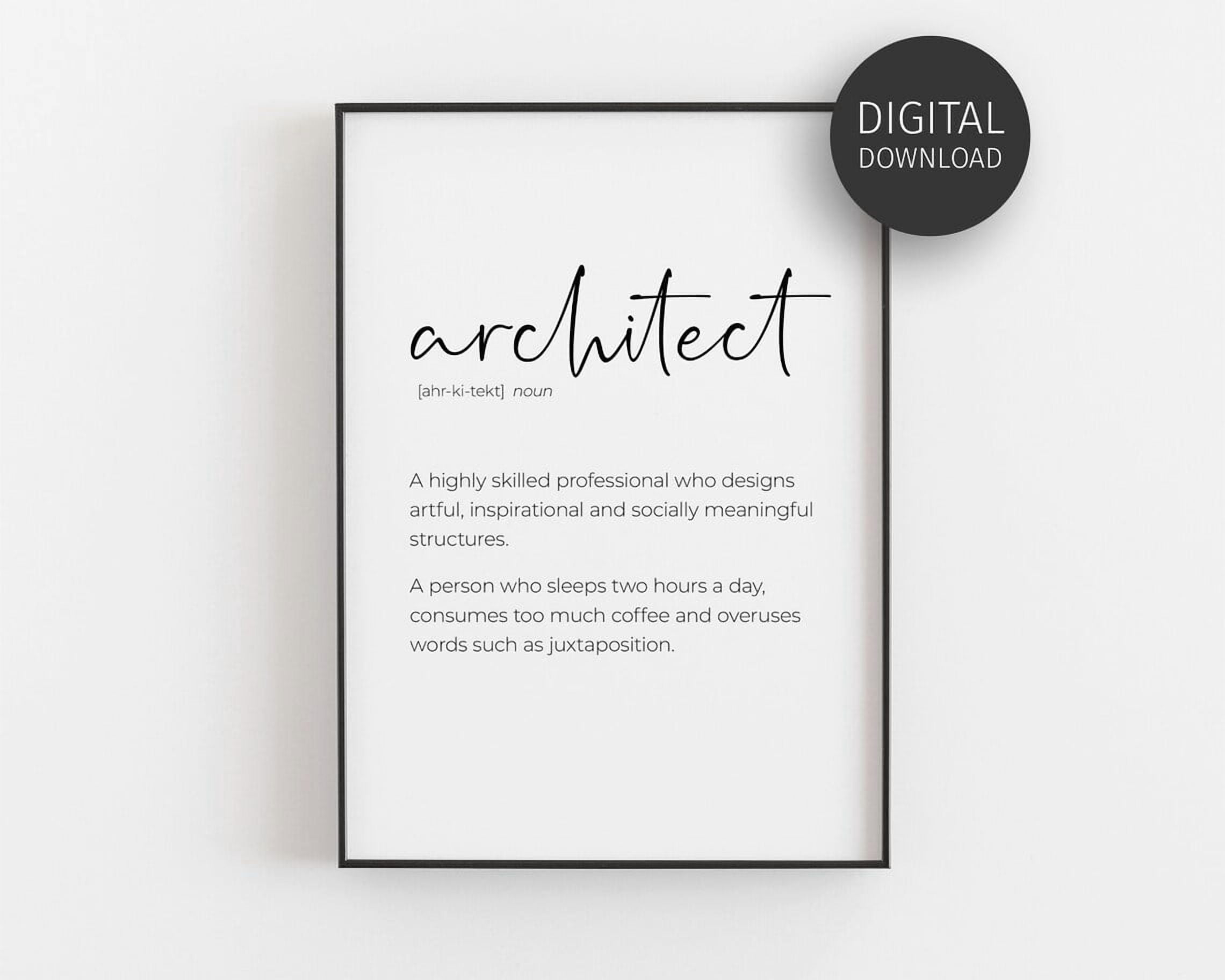 Architect Definition Poster, Architect Graduate, Architect Ideas ...