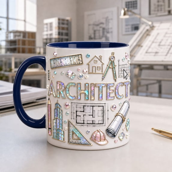 Architect Mug 3D Effect, Custom Architecture Studio Mug for Designer ...