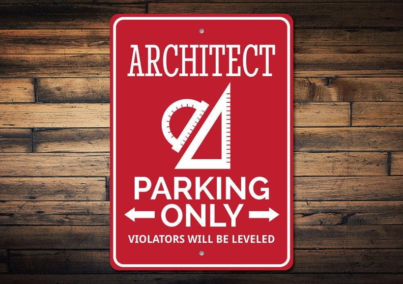 Architect Parking Sign Architect Gift for Architect Decor Architect ...