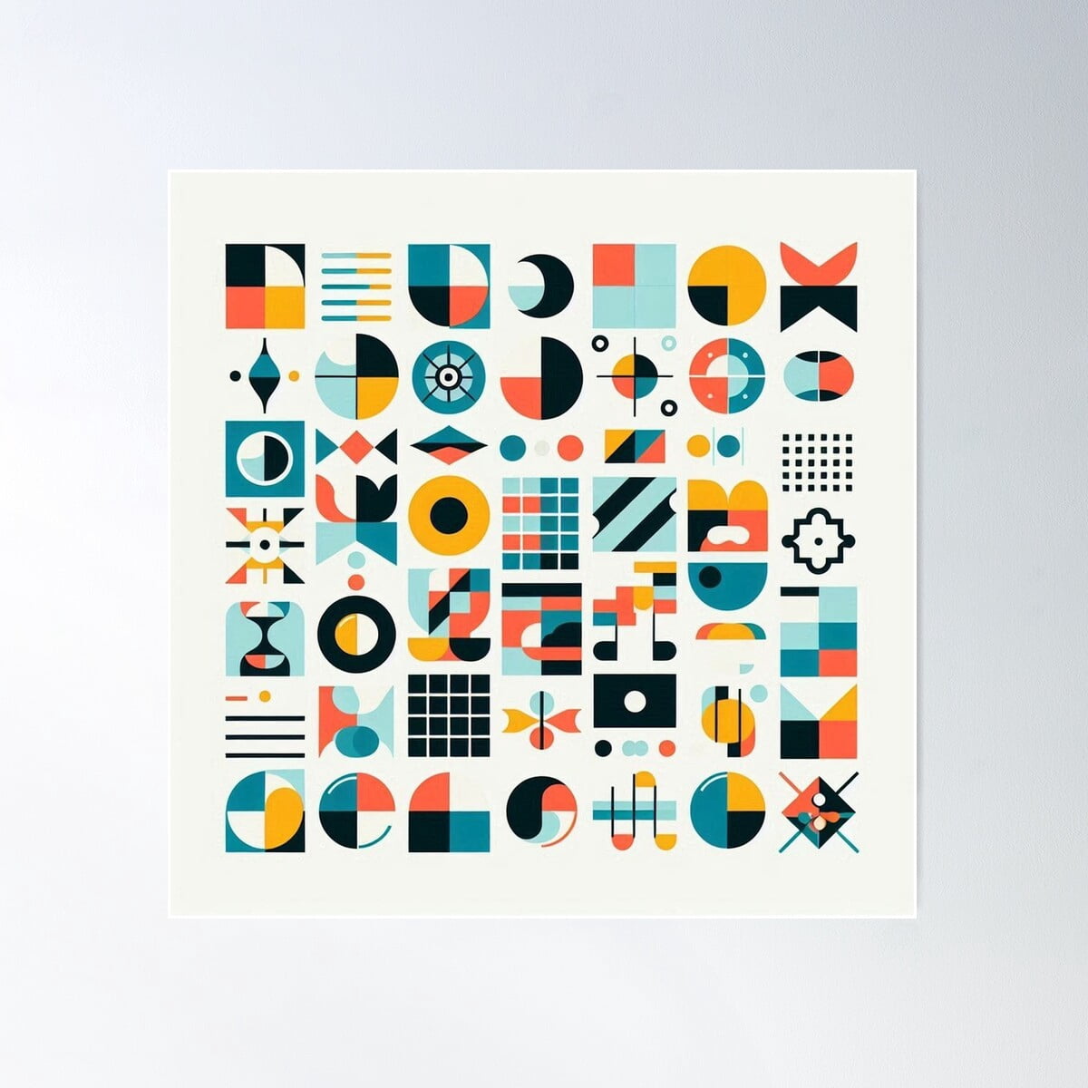 Architects Colors Poster Wall Art, Modern Wall Decor For Living Room ...