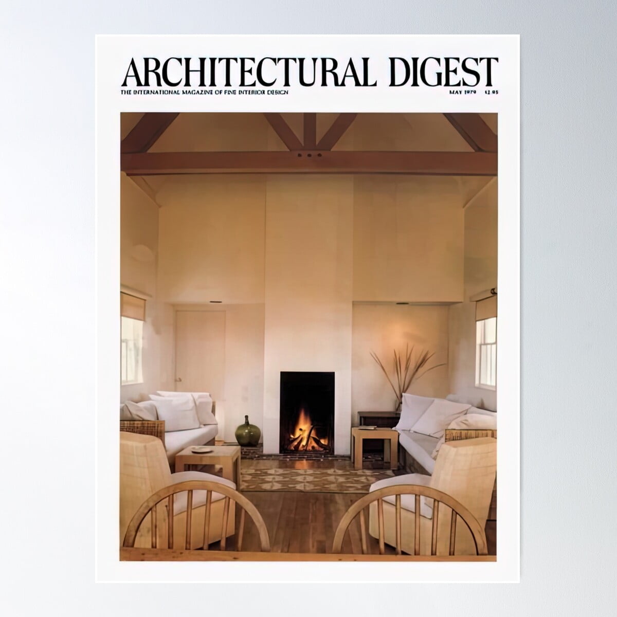 Architectural Digest 1970 Poster Wall Art, Modern Wall Decor For Living ...