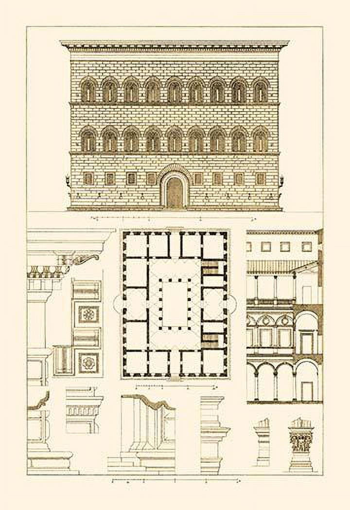 Architectural Drawings of Renaissance Architecture Poster Print by J ...
