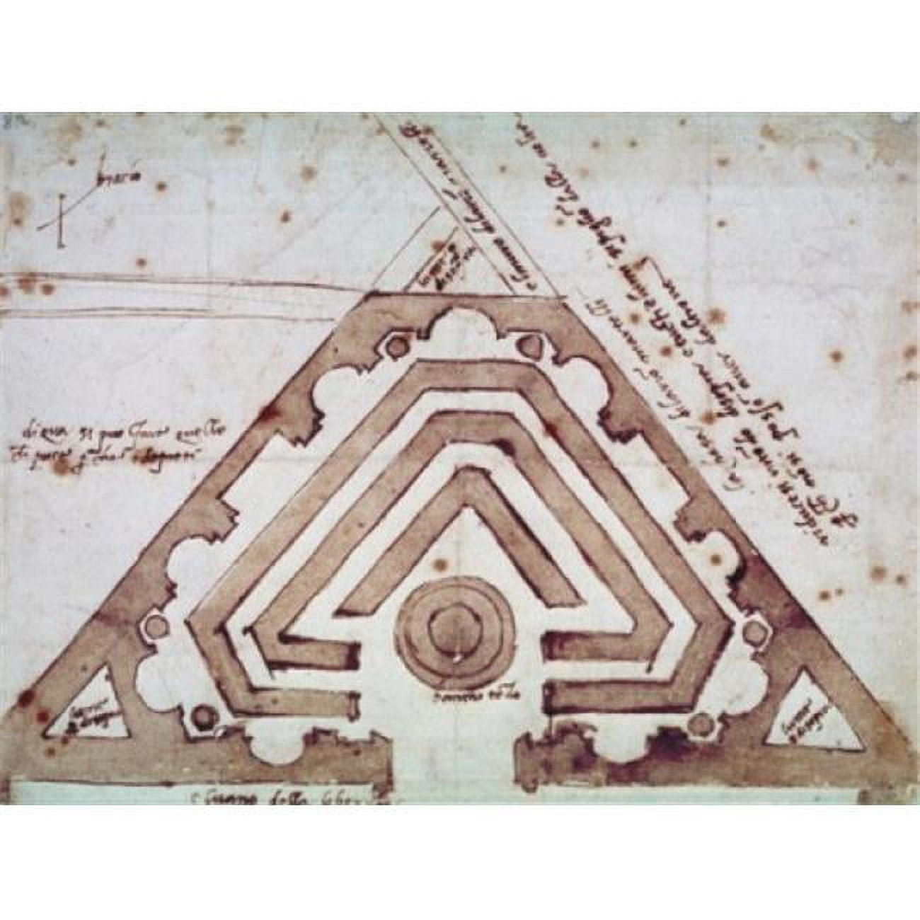 Architectural Ground by Michelangelo Buonarroti Pen & Ink 1475-1564 ...