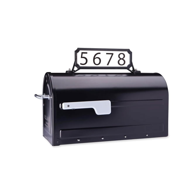 Architectural Mailboxes 3460B10 Manhattan Address Plaque Small Black ...