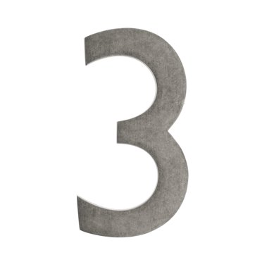 Architectural Mailboxes 4" Brass Floating House Number, Satin Nickel, 5 ...