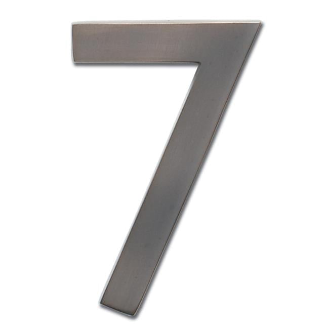 Architectural Mailboxes 3582DC Number 7 Solid Cast Brass 4 inch ...