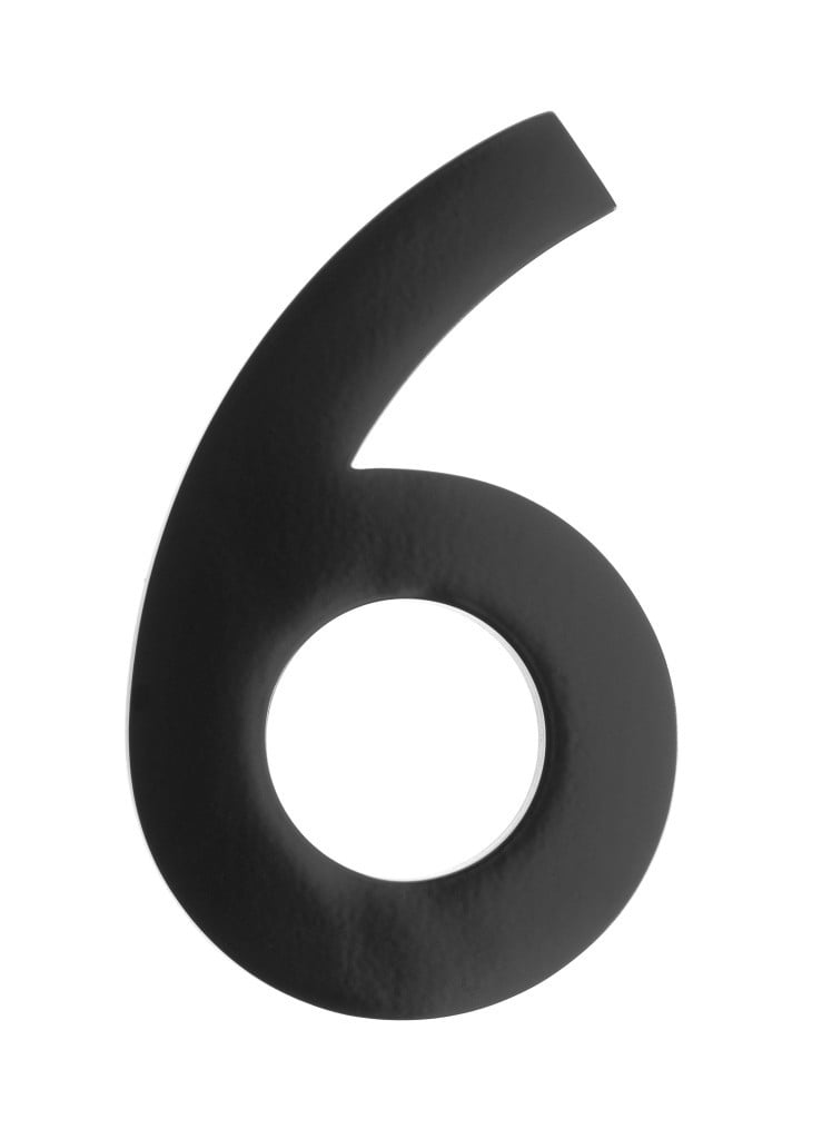 Architectural Mailboxes 3585-6 5" Tall Solid Brass House Number '6 ...