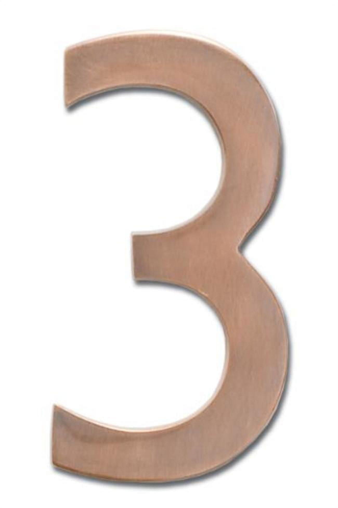 Architectural Mailboxes 4" Brass Floating House-Number 3 - Walmart.com