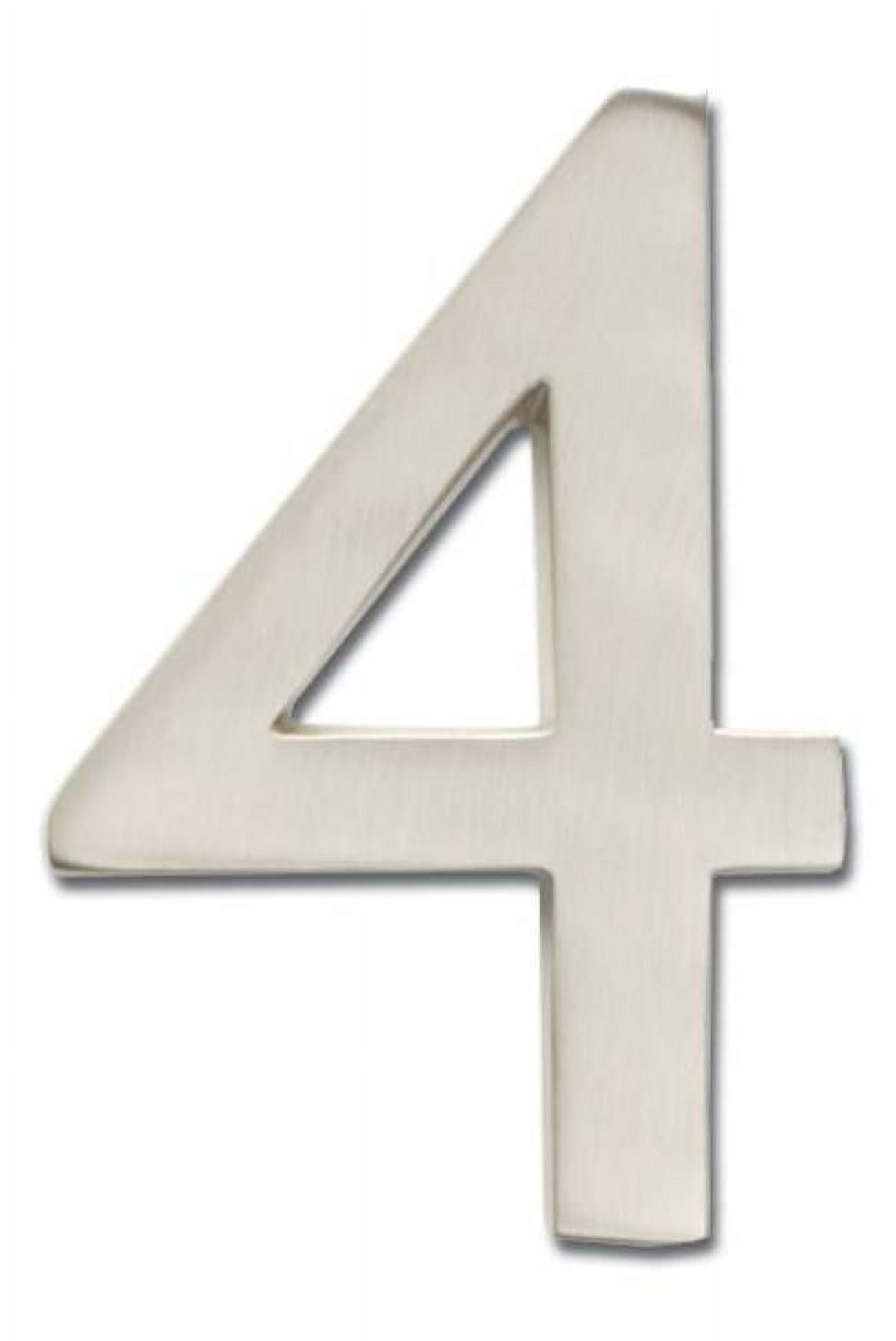 Architectural Mailboxes 4" Brass Floating House-Number 4 - Walmart.com