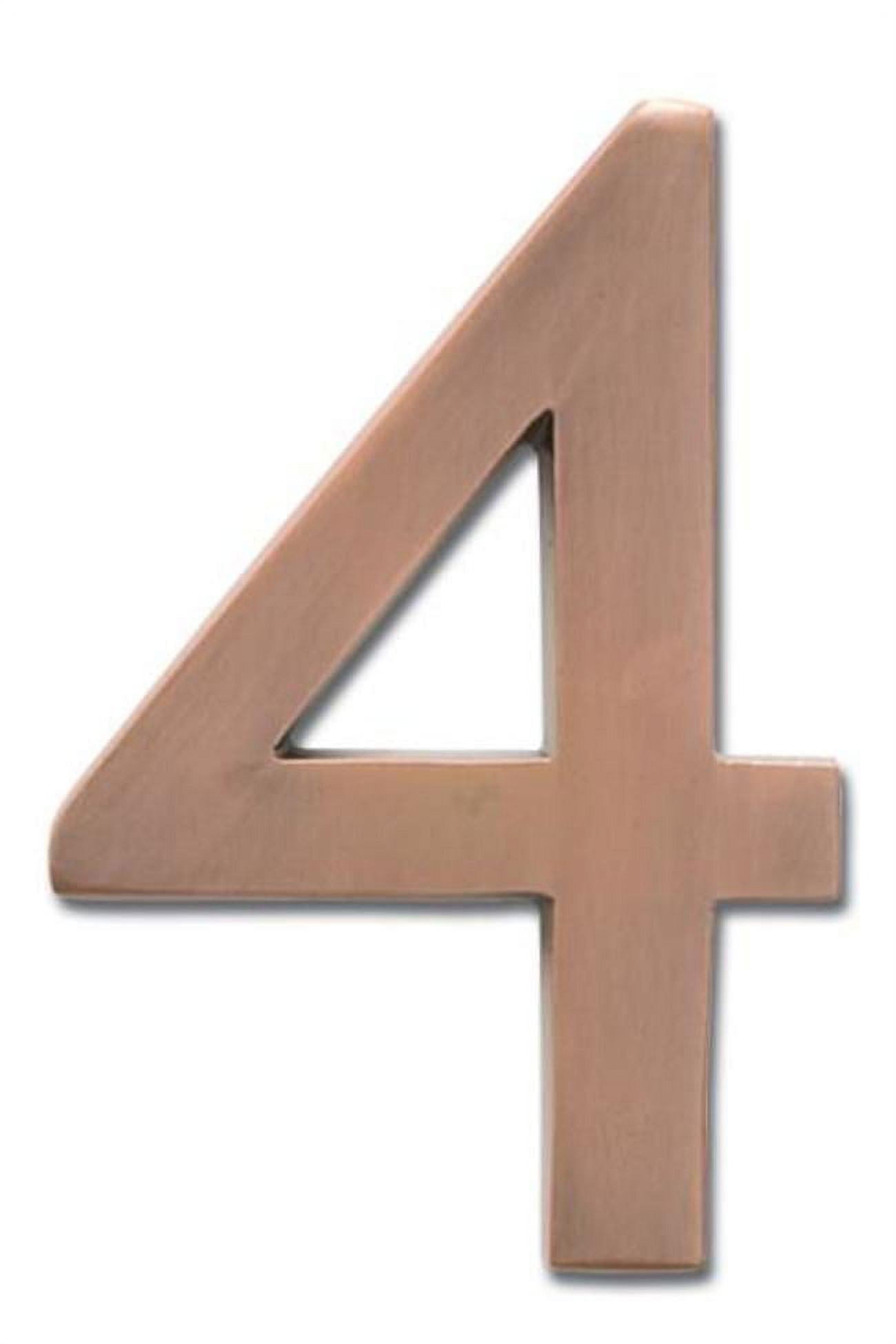 Architectural Mailboxes 4" Brass Floating House-Number 4 - Walmart.com