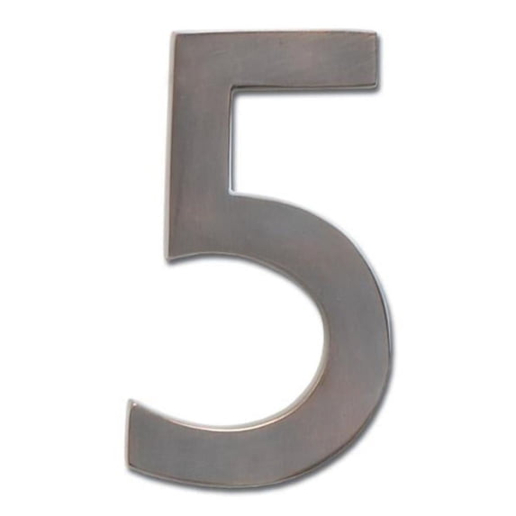 Architectural Mailboxes 4" Brass Floating House Number, Satin Nickel, 5 ...
