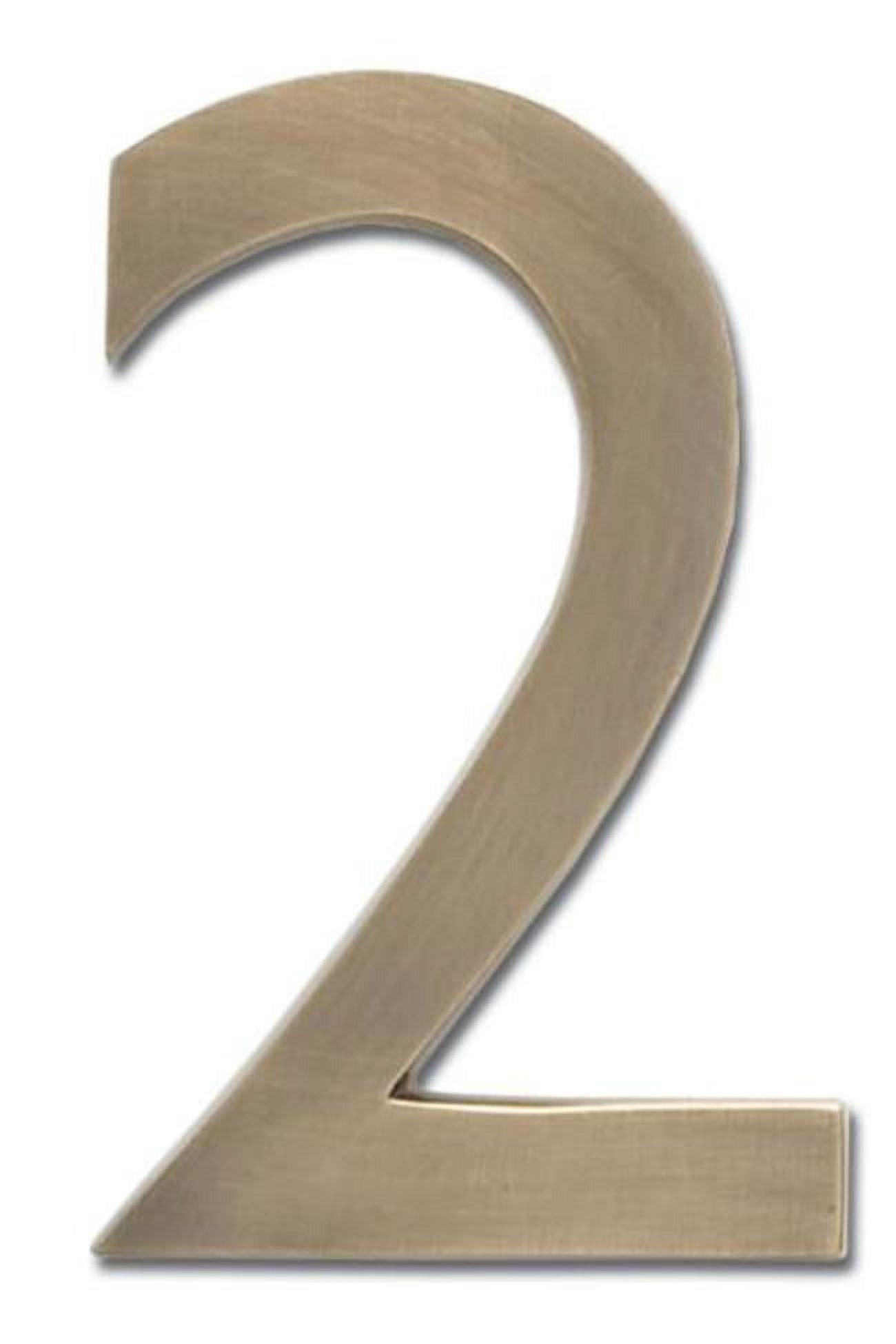 Architectural Mailboxes 5" Brass Floating House-Number 2 - Walmart.com