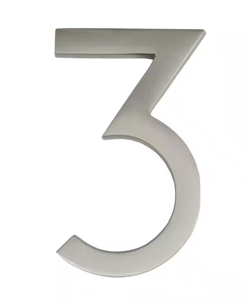 Architectural Mailboxes 4 in. Wright Satin Nickel Floating House Number ...