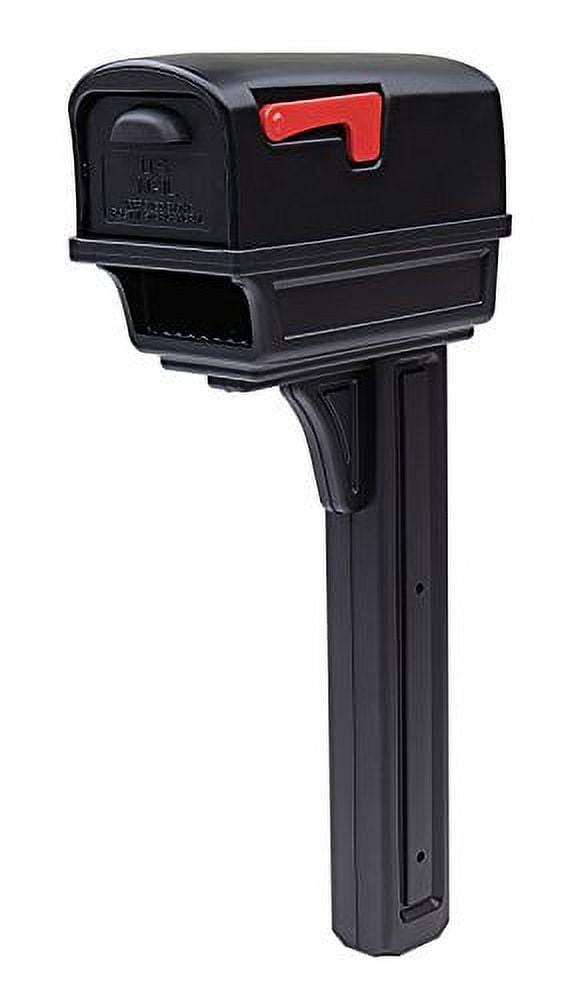 Architectural Mailboxes, Large Plastic Mailbox and Post Kit, Black ...