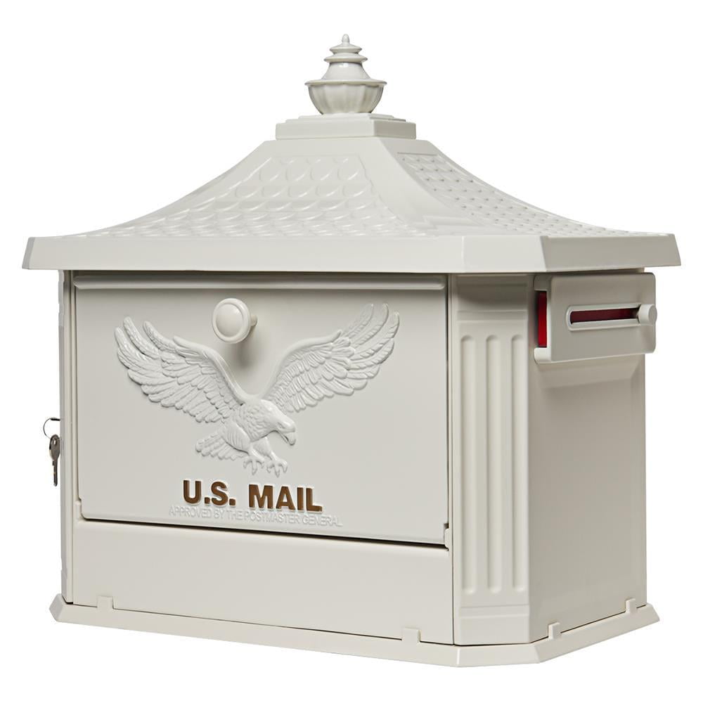 Architectural Mailboxes Hamilton Locking Metal Large Mailbox White ...