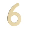Architectural Mailboxes House Number 6, Polished Brass - 5 in ...