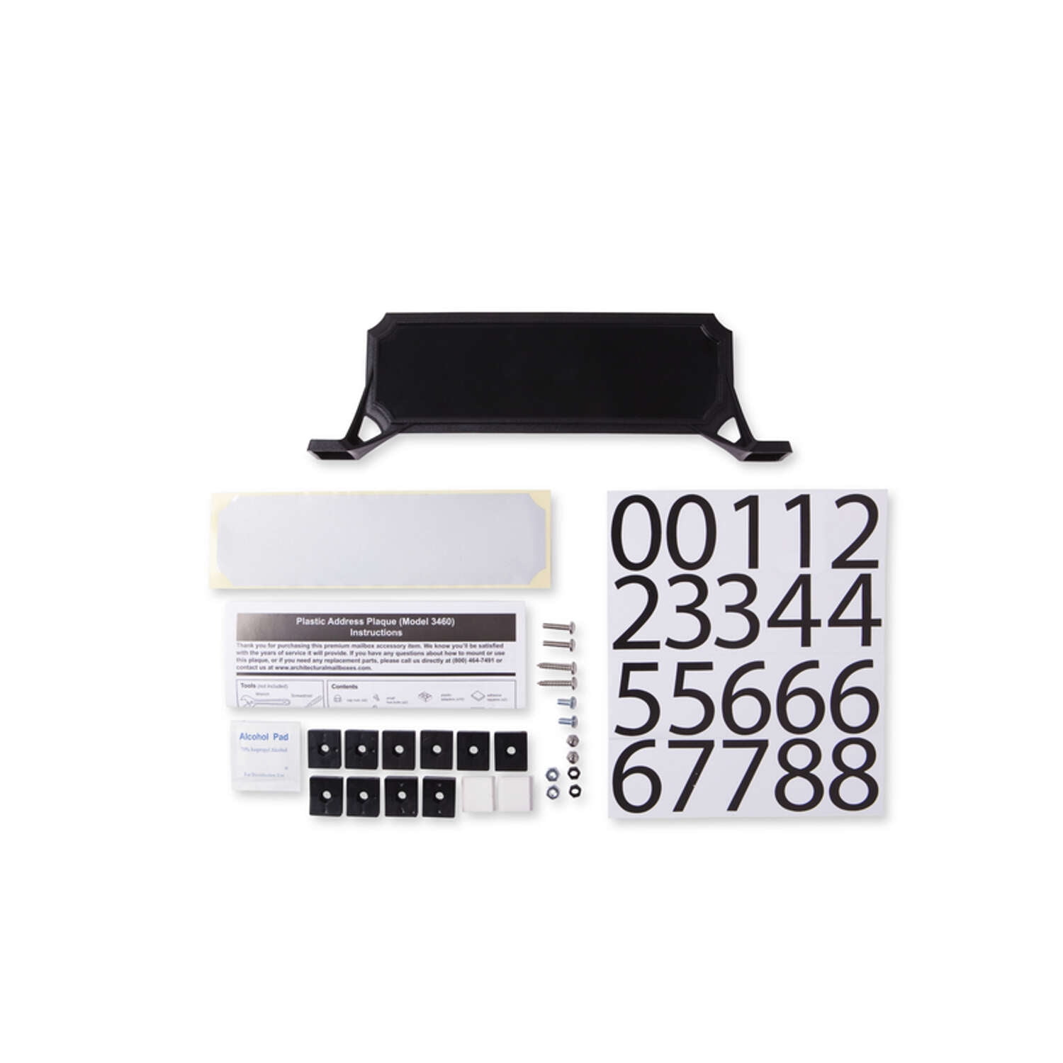 Architectural Mailboxes Manhattan Black Steel Mailbox Name & Address ...