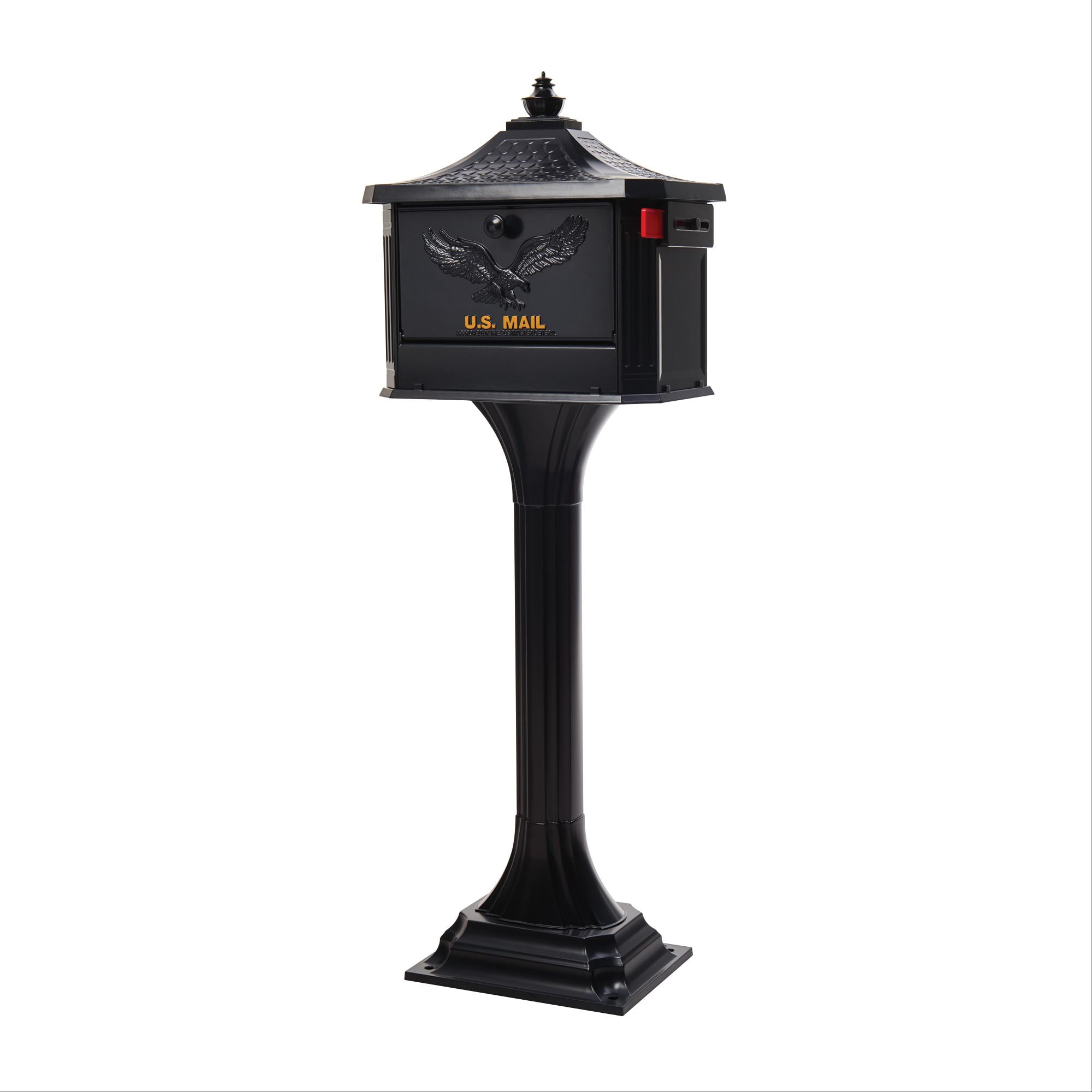 Architectural Mailboxes Pedestal Cast Aluminum, Large, Mailbox and Post ...