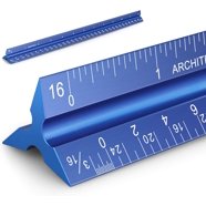Chartpak Adjustable Triangular Scale Aluminum Engineers Ruler, 12 ...
