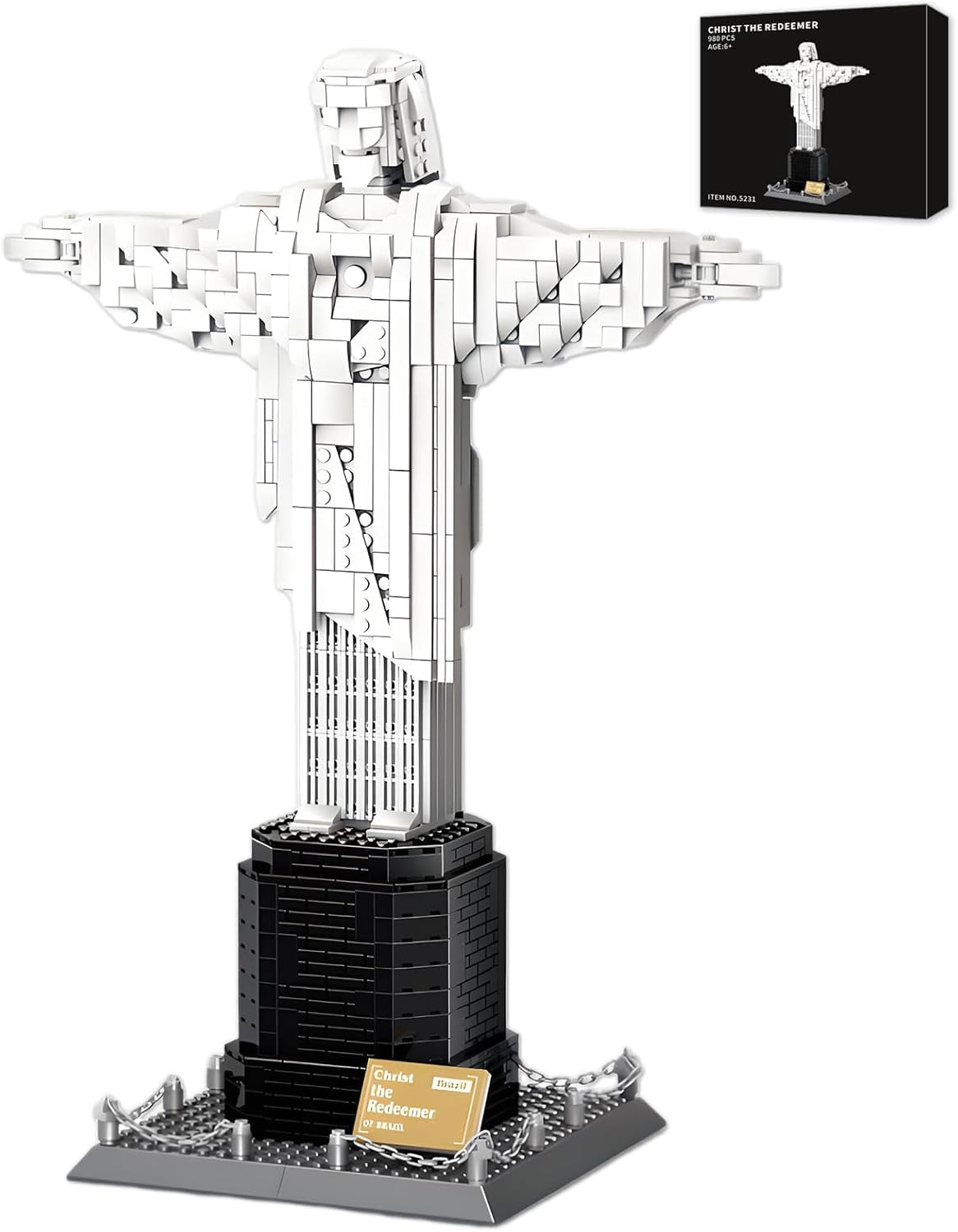 Architecture Christ The Redeemer Statue Building Blocks Sets Brazil ...