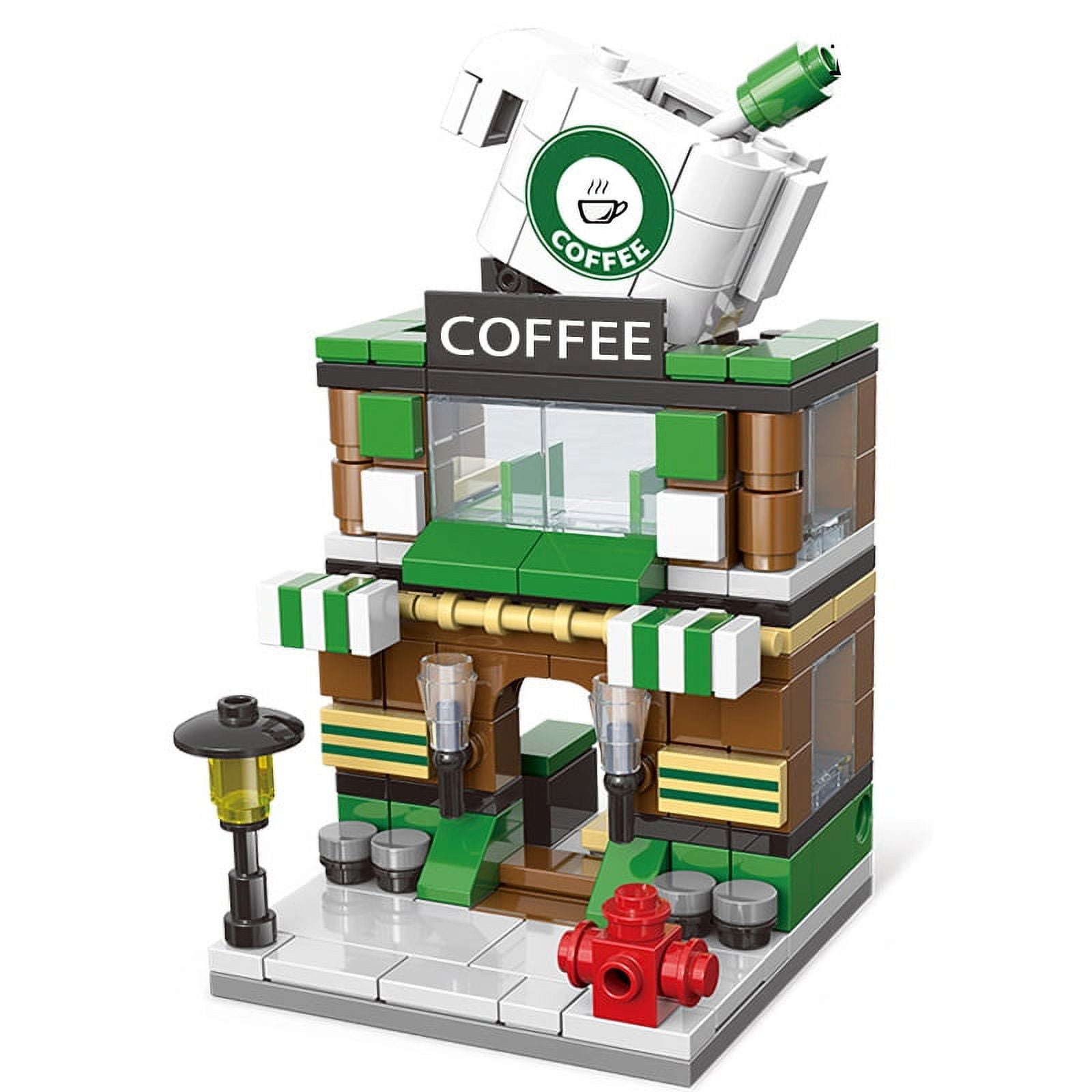 Architecture City Street View Building Blocks Store Shop House Model Car DIY Mini Bricks ...