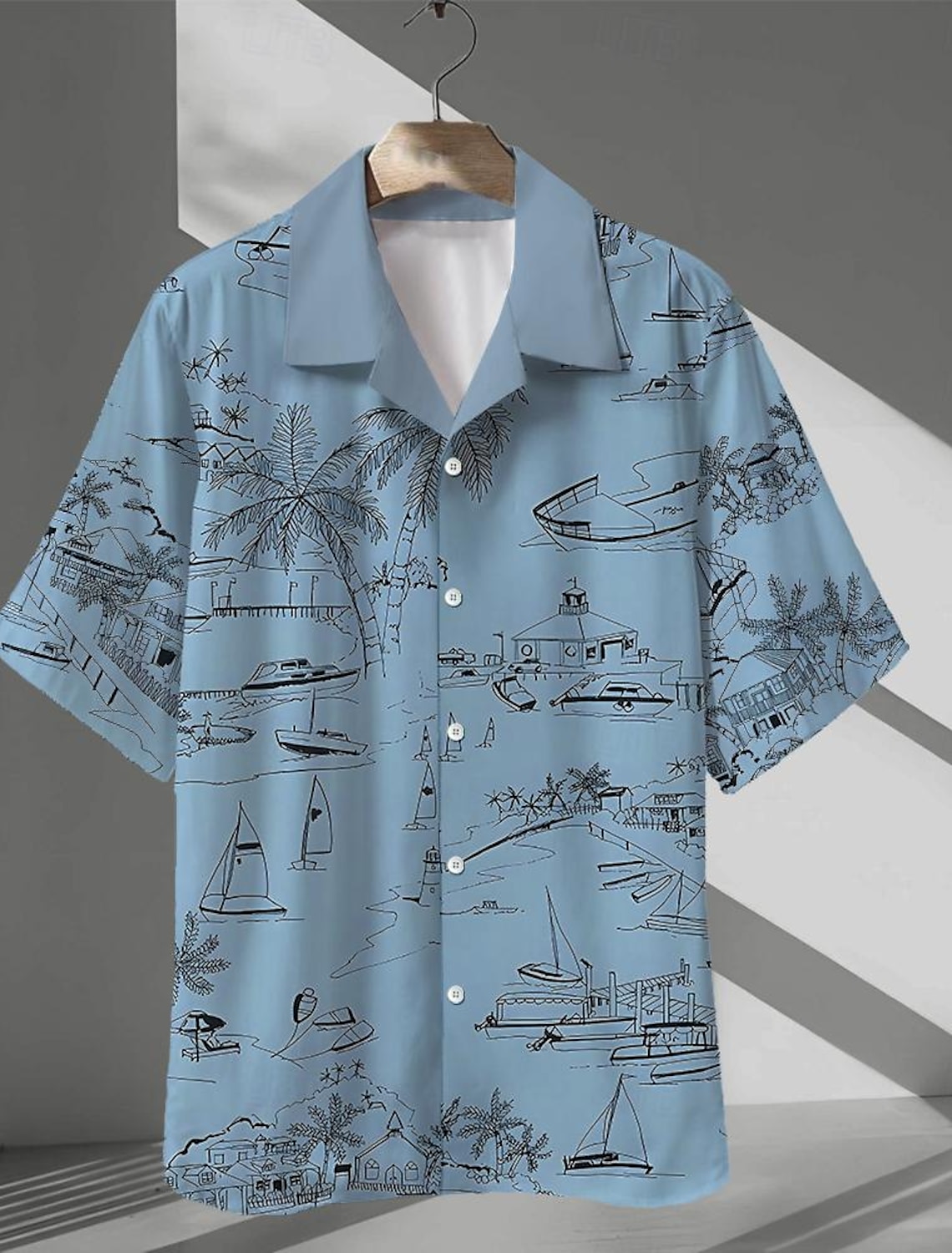 Architecture Coconut Fashion Hawaiian Designer 3D Printed Men's Summer ...
