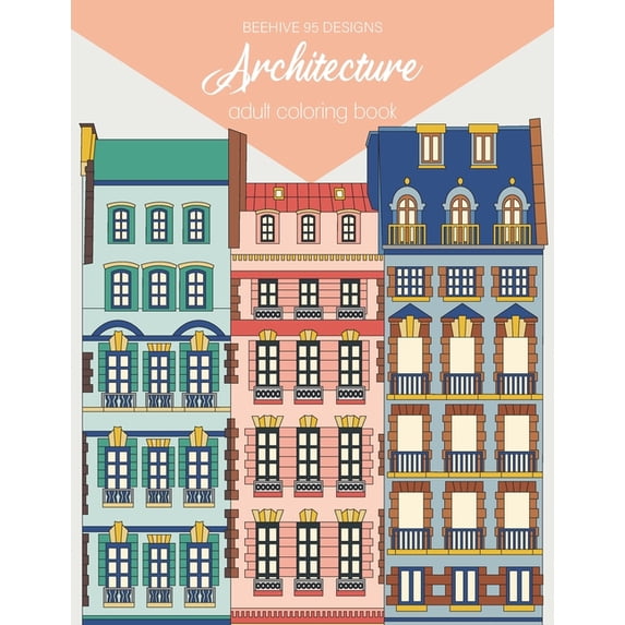 Architecture Coloring Book: 50 Unique Coloring Pages (Paperback ...