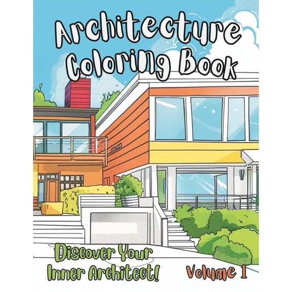 Architecture Coloring Books Architecture Coloring Book: Beautiful ...