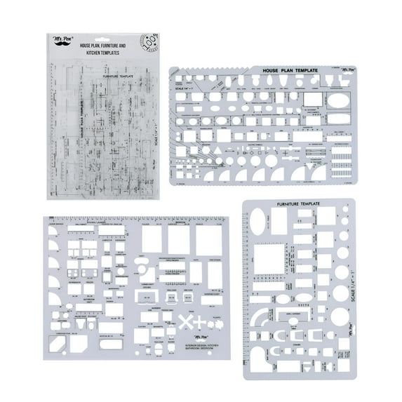 Architecture Drafting Kit, House Plan and Interior Design Templates ...