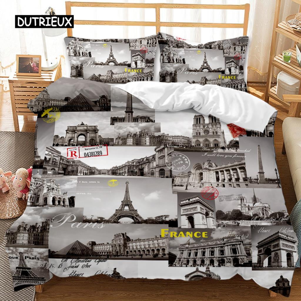 Architecture Duvet Cover Set World Classical Architecture Bedding Set ...