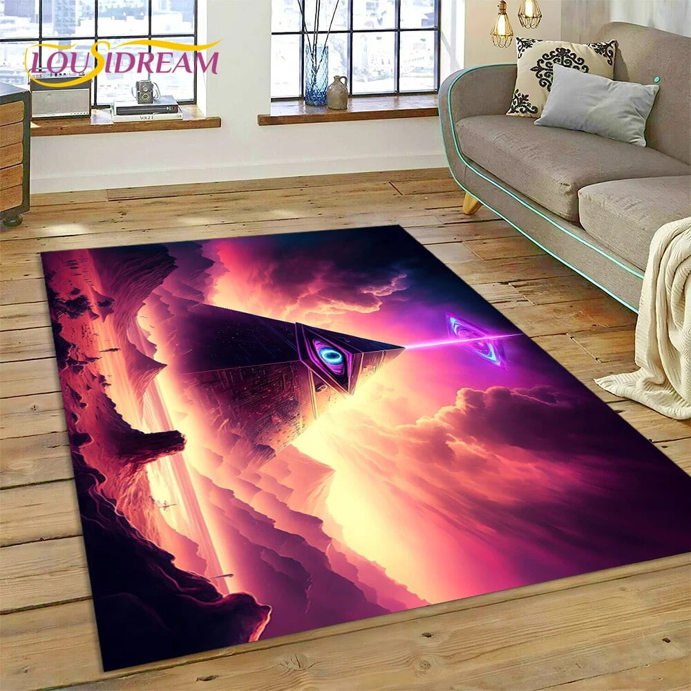 Architecture Famous Egyptian Pyramid Carpet Rug for Home Living Room ...