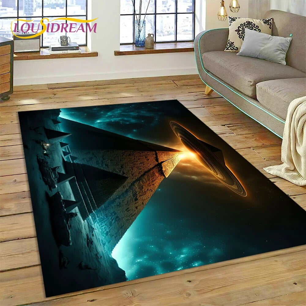 Architecture Famous Egyptian Pyramid Carpet Rug for Home Living Room ...