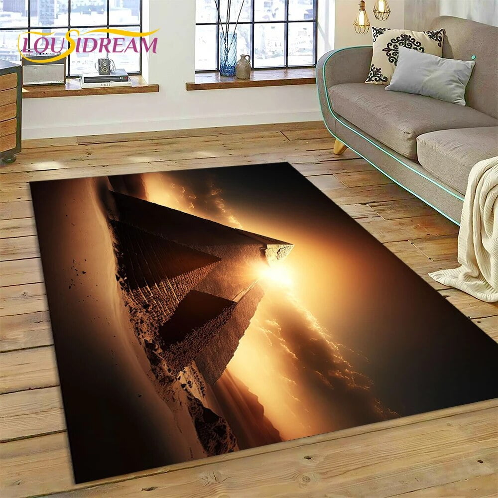 Architecture Famous Egyptian Pyramid Carpet Rug for Home Living Room ...