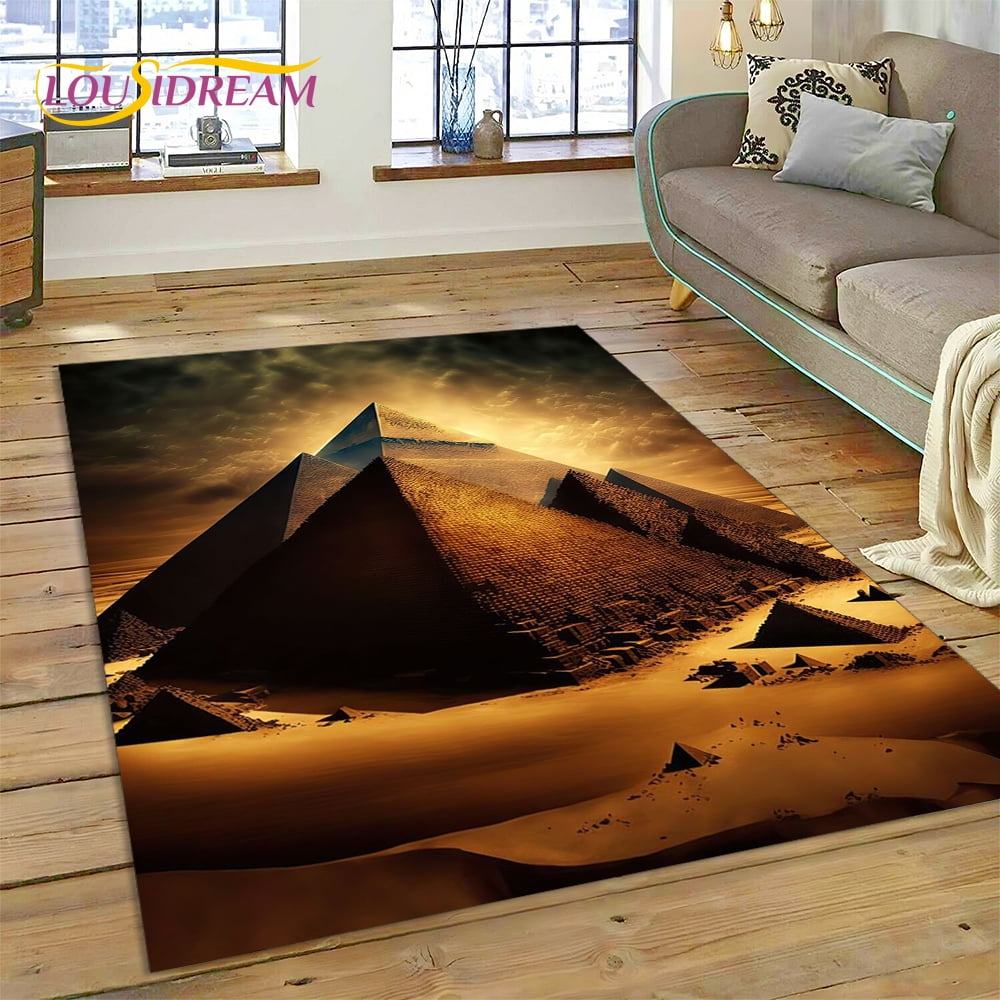 Architecture Famous Egyptian Pyramid Carpet Rug for Home Living Room ...
