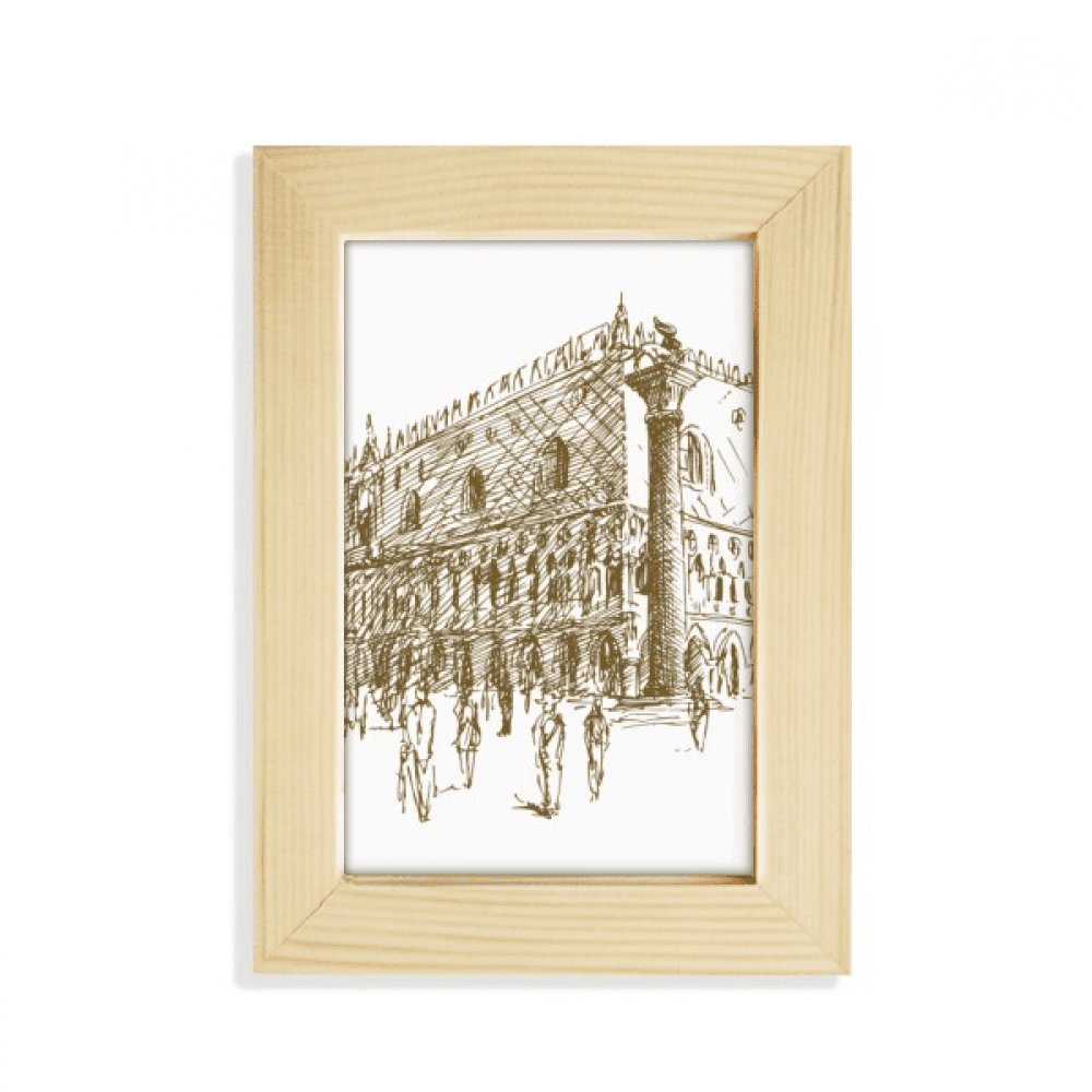 Architecture Landmark Sketch Landscape Desktop Display Photo Frame ...