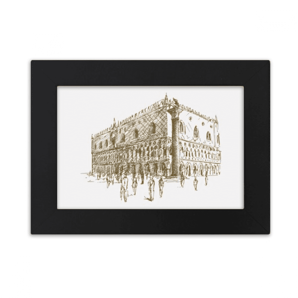 Architecture Landmark Sketch Landscape Desktop Photo Frame Ornaments ...