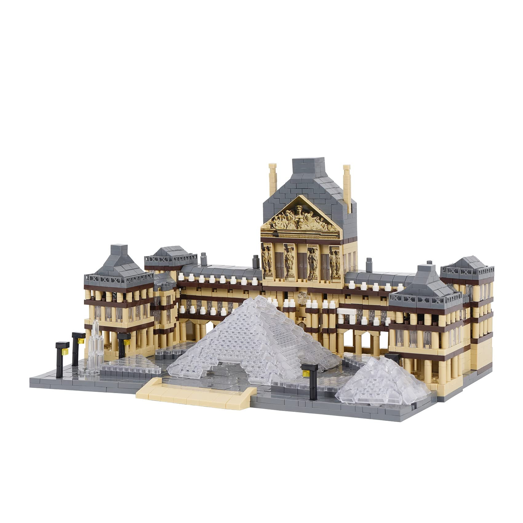 Architecture Louvre Micro Building Blocks Set, 3377 PCS World Famous Architectural Model ...